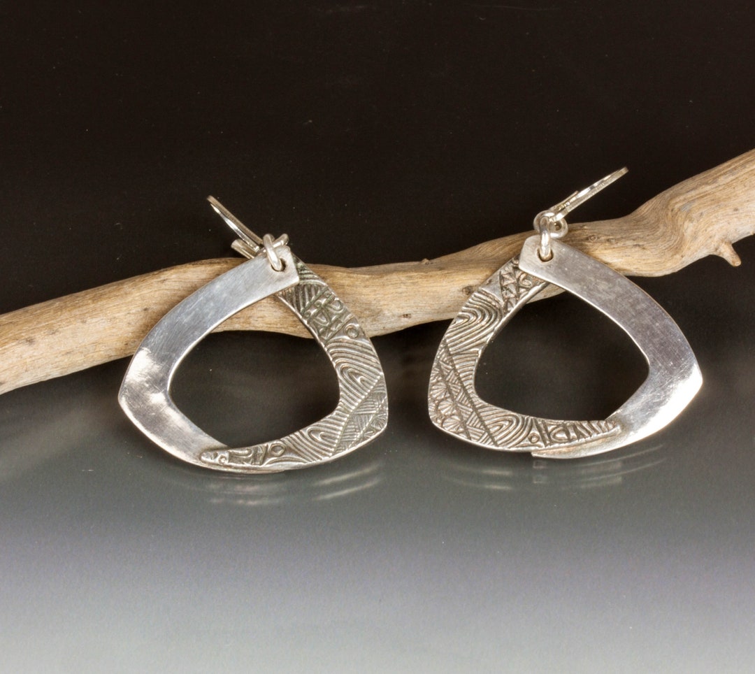 Silver Triangle Earrings | Woman Owned | Oregon Jeweler | Handmade ...