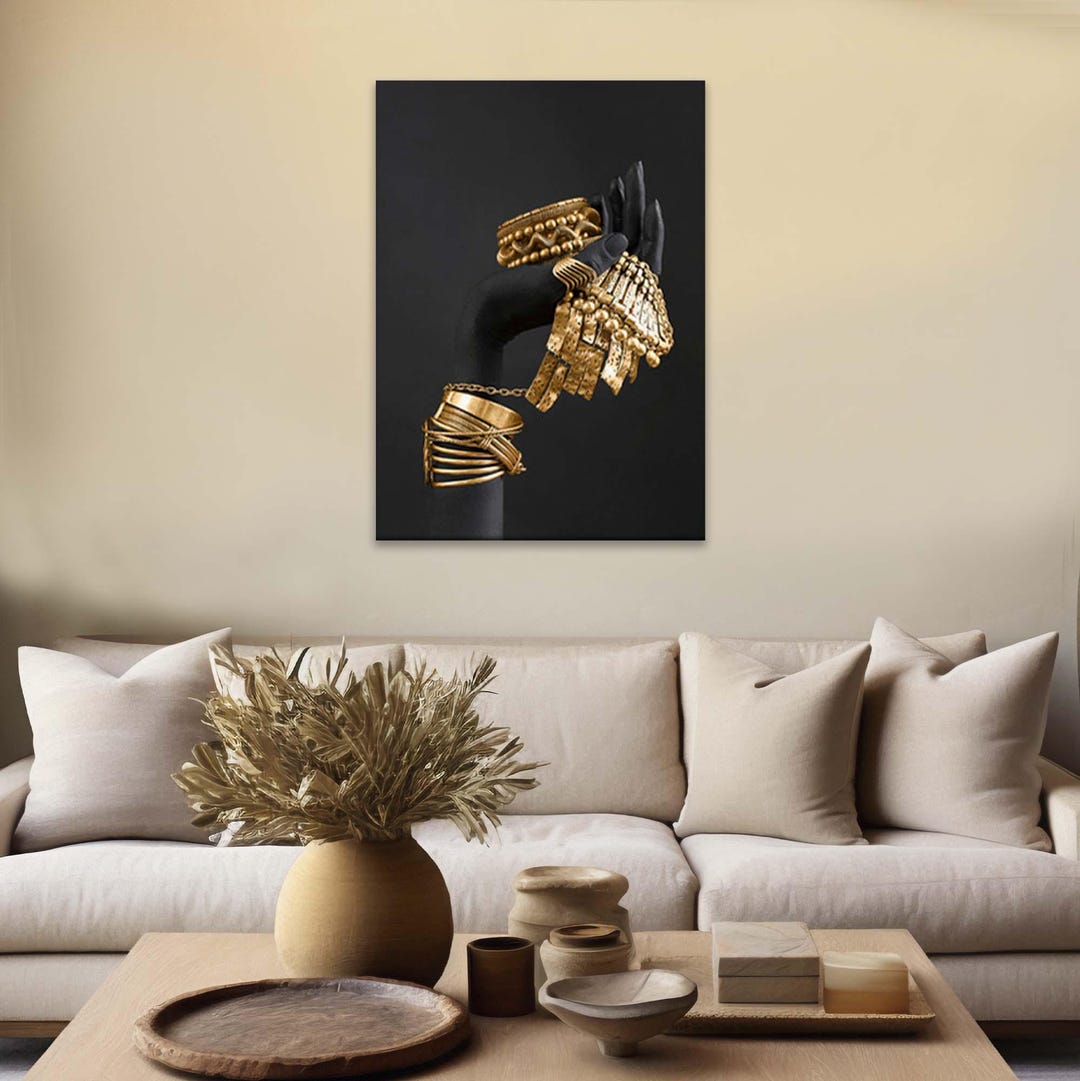 A Hand Wearing Jewelry Wall Art Printable, Hand Acrylic Painting, a ...