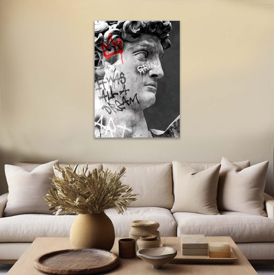 David Minimalist Wall Art, Home Decor, David Head Sculpture, Posters ...
