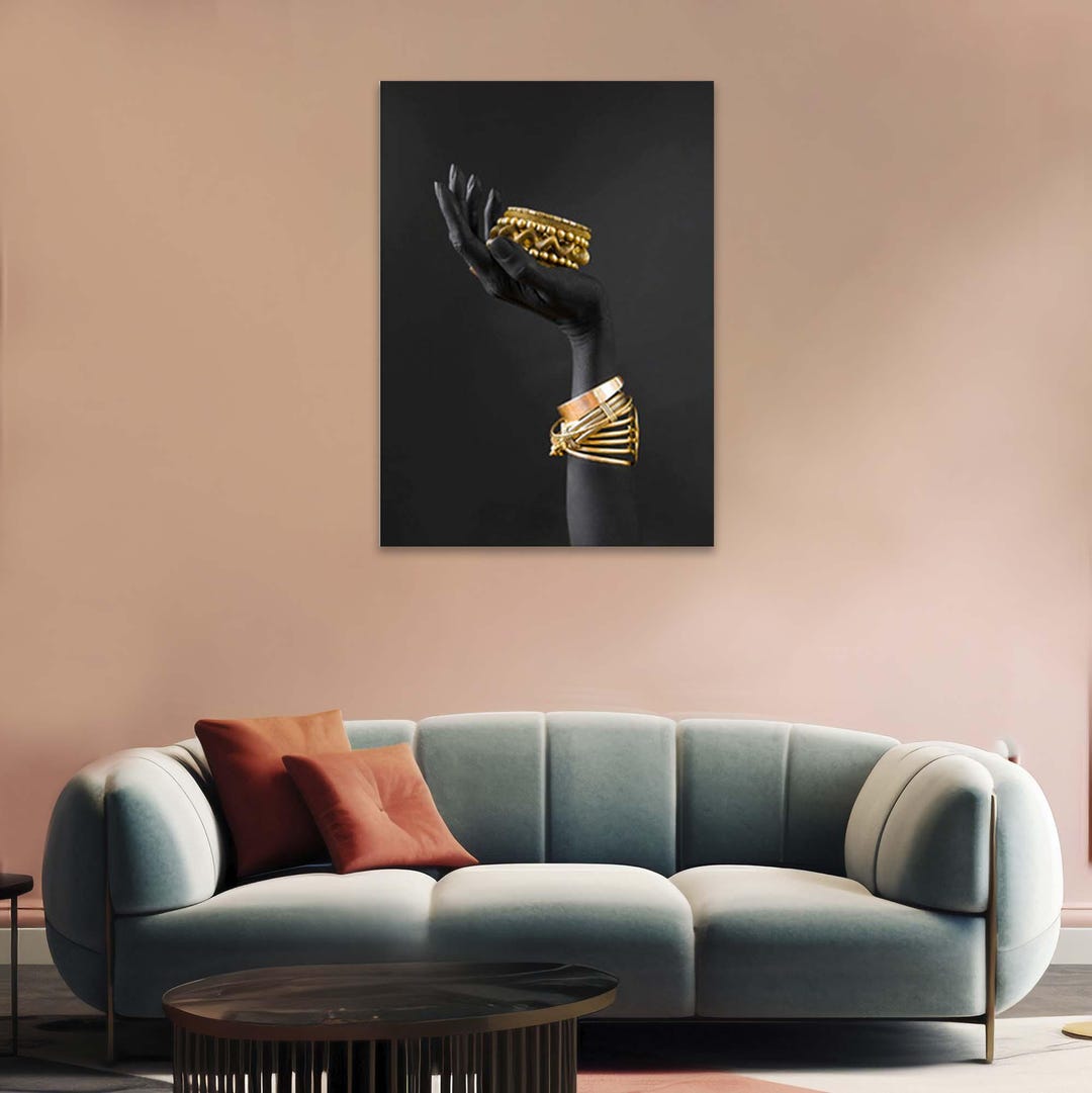 Hand With Jewelry, Hand Poster, Hand Wall Decor, Modern a Hand Art Wall ...