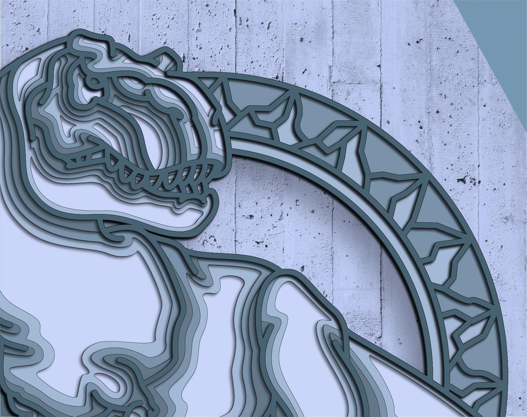 Tyrannosaurus Rex SVG, Dino Laser Cut, Multilayer Design, Dinosaur DXF ...