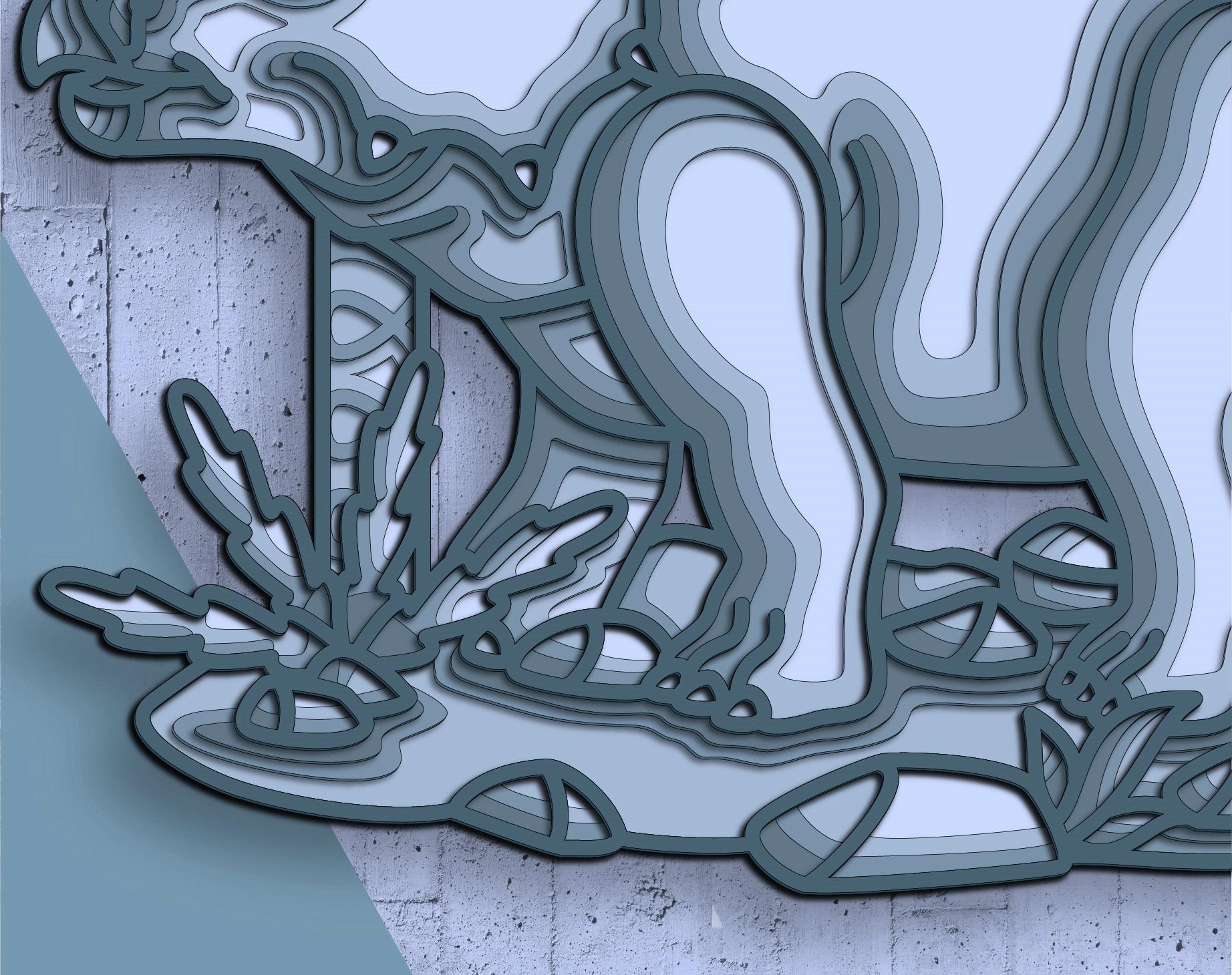 Triceratops SVG, Dinosaur Laser Cut File, 3D Layered Art, Dino DXF ...