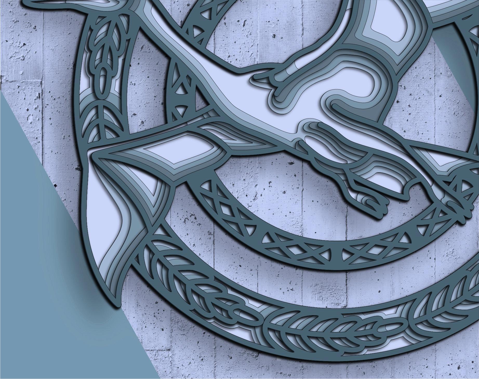 Pterodactyl SVG, Dinosaur DXF, 5 Layered Art, Laser Ready Files, Cricut ...