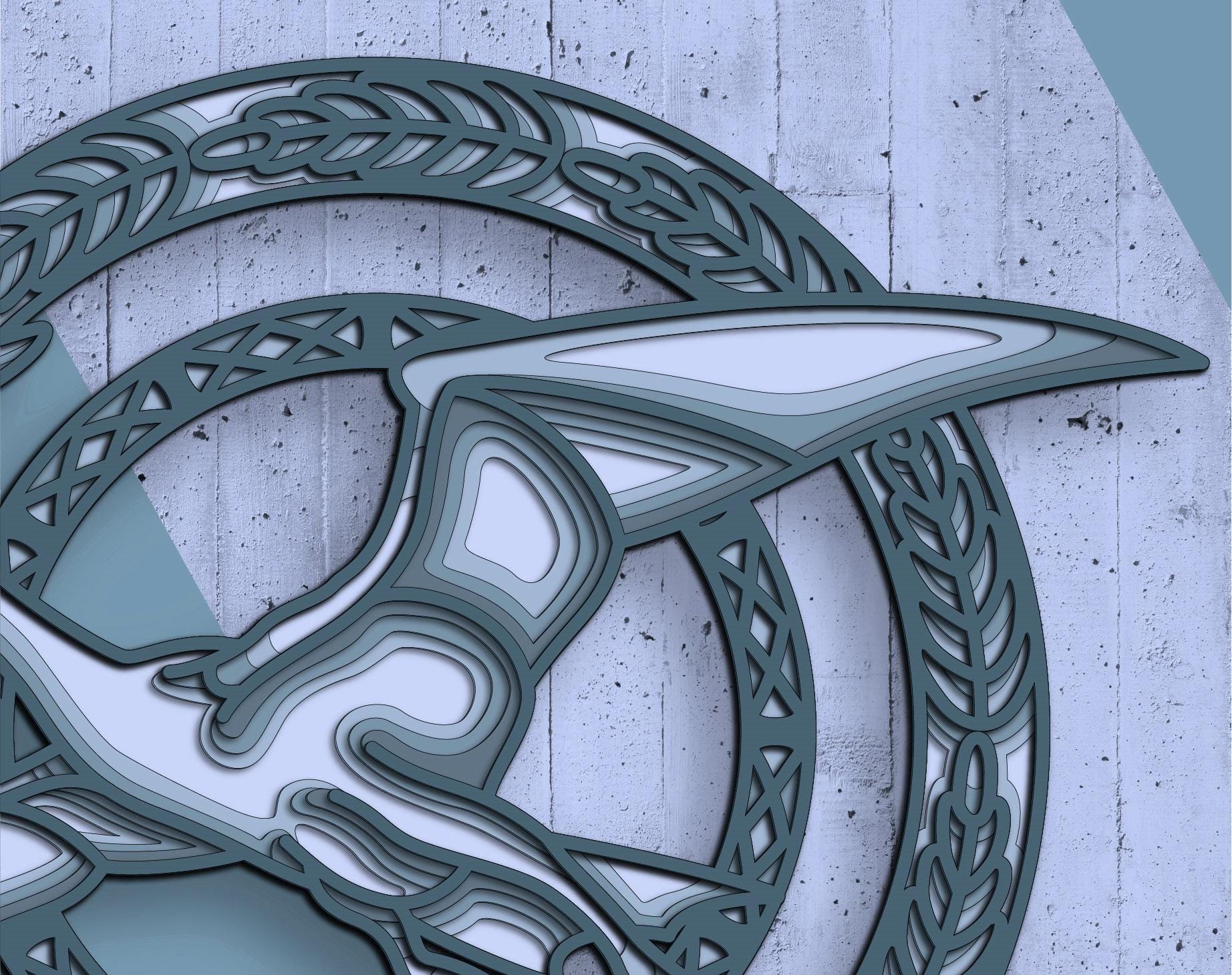 Pterodactyl SVG, Dinosaur DXF, 5 Layered Art, Laser Ready Files, Cricut ...