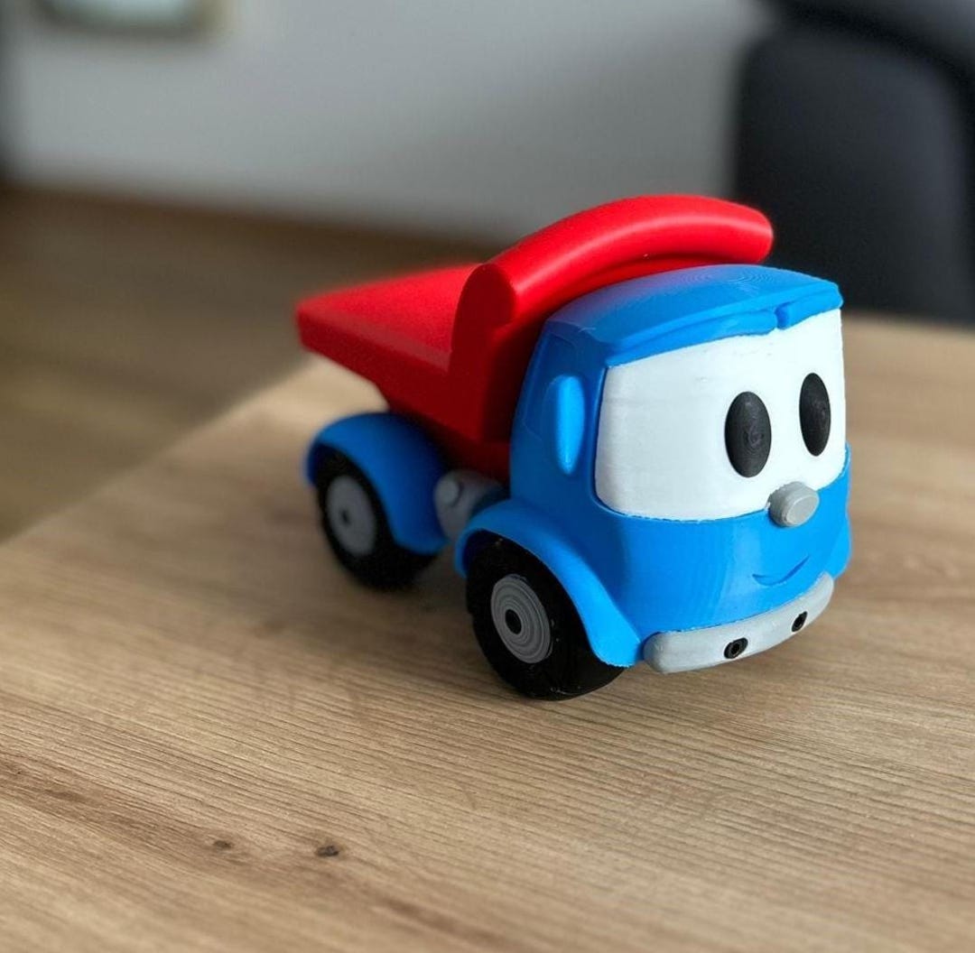 Leo the Truck: Eco-friendly Cornstarch Toy With Rubber Wheels - Etsy