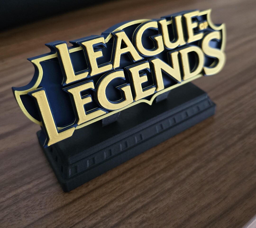3D Printed League of Legends Logo With Stand: Gamer Gift - Etsy