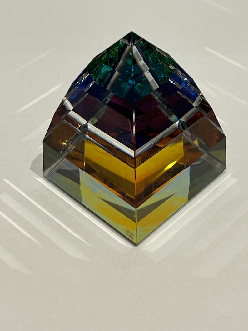 Vintage Swarovski Crystal Pyramid Paperweight - Etsy