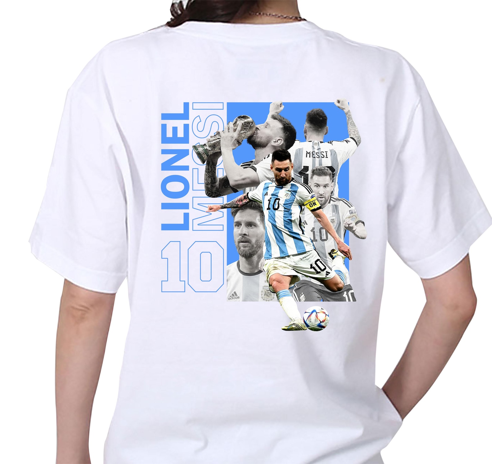 Messi Streetwear T-shirt Design: Soccer Graphic Tee Sublimation (PNG ...