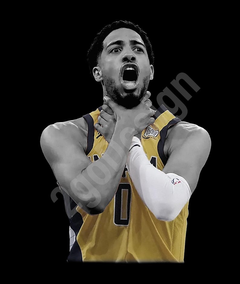 Tyrese Haliburton Choke Meme PNG: Basketball T-shirt Design Sublimation ...