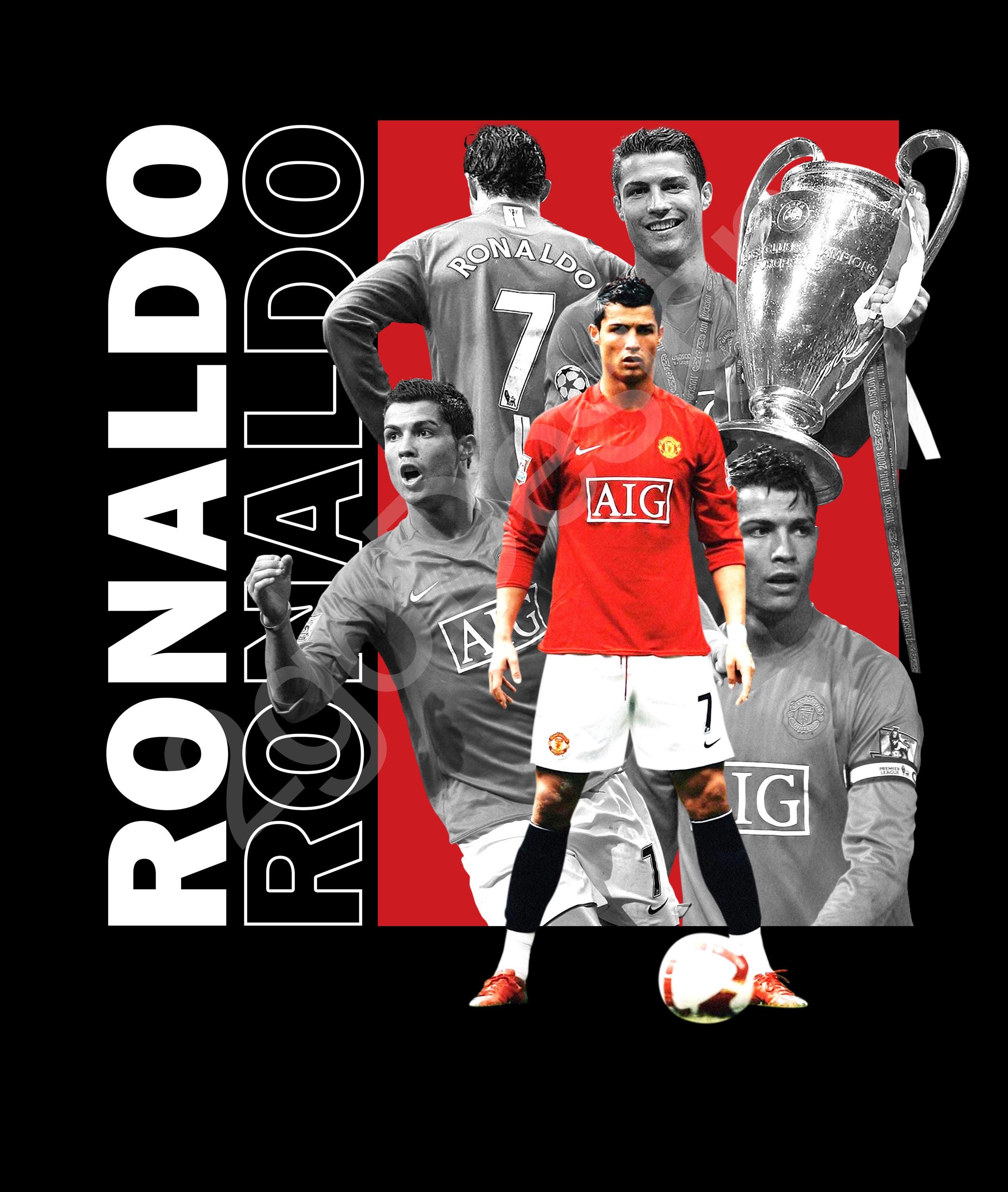Ronaldo T-shirt Design: Soccer Graphic Tee Streetwear PNG (digital ...