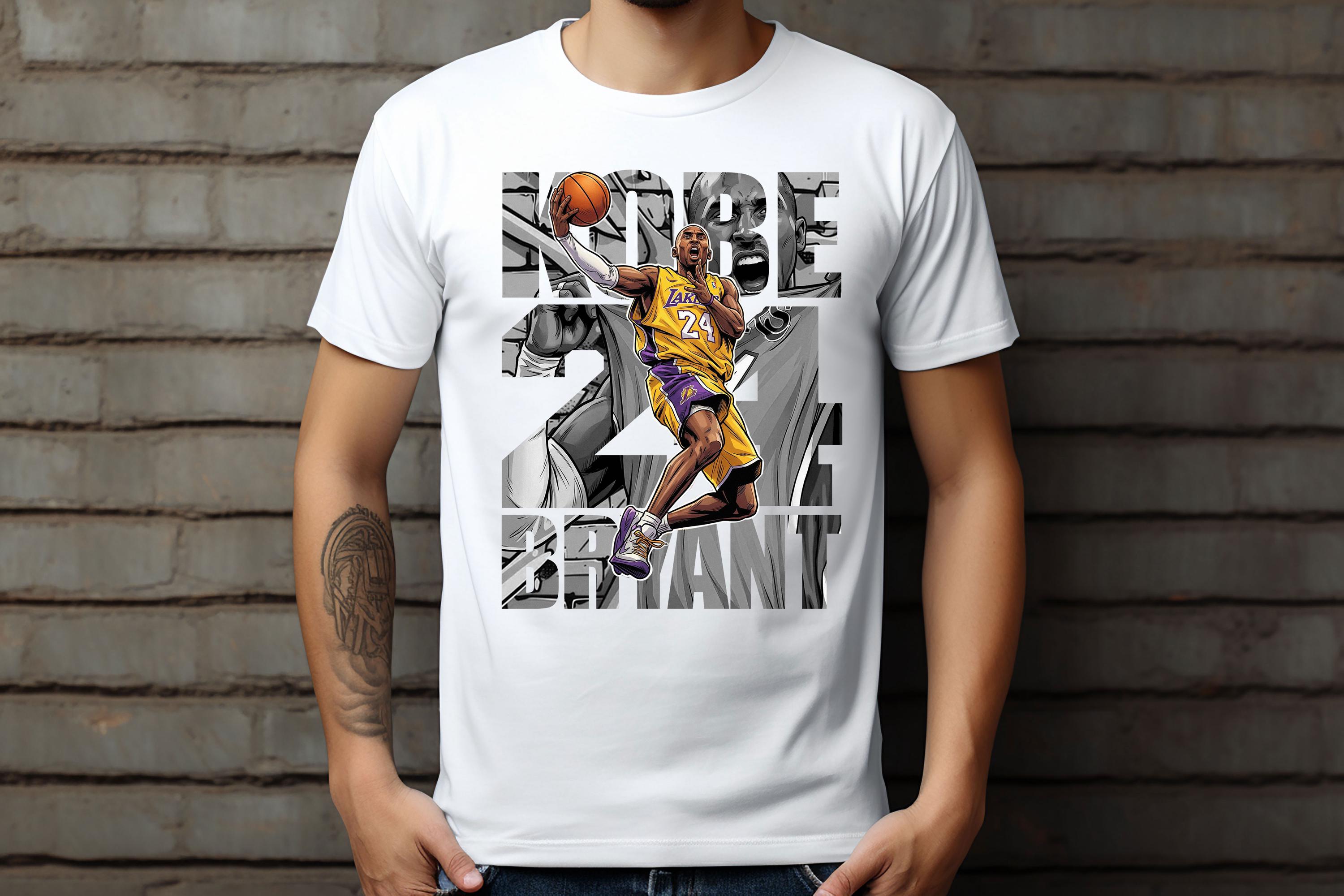 Basketball Player PNG Shirt Design: Bryant Comic T-shirt Sublimation ...