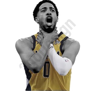 Tyrese Haliburton Choke Meme PNG: Basketball T-shirt Design Sublimation ...
