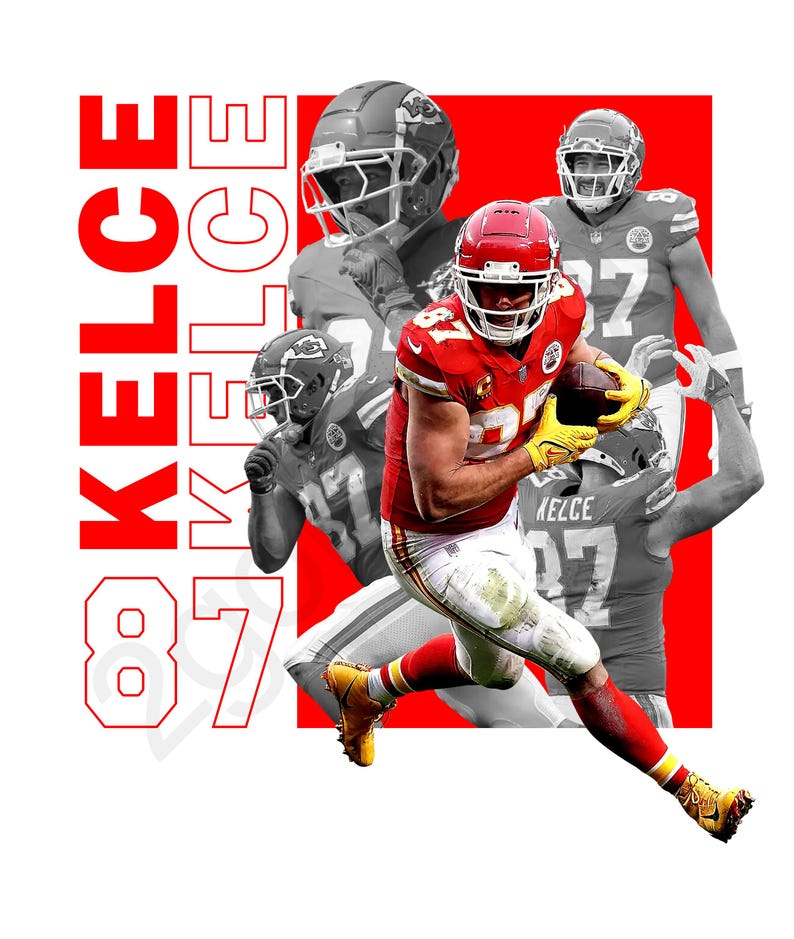 Travis Kelce Png Streetwear Design, Kelce Sublimation Sheets, Football ...