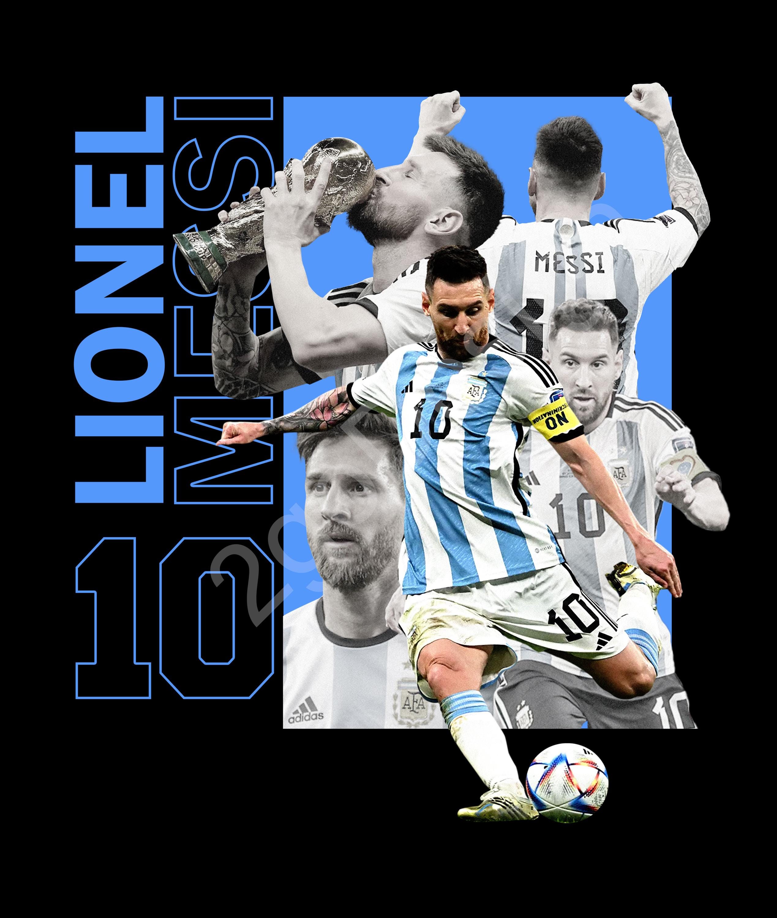 Messi Streetwear T-shirt Design: Soccer Graphic Tee Sublimation (PNG ...