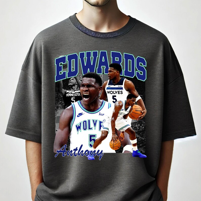 Vintage Anthony Edwards Png Digital Download, Basketball Player DTF ...