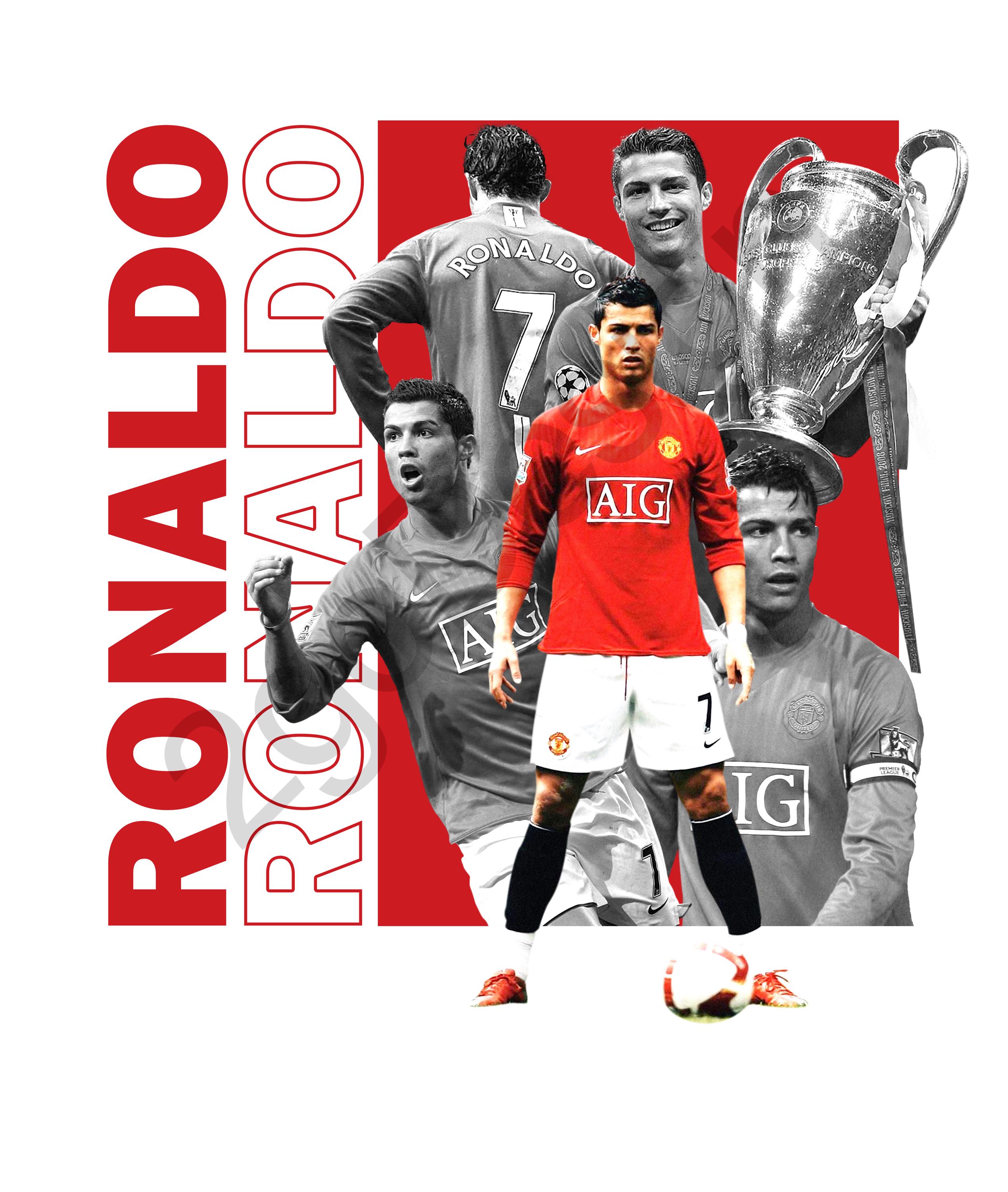 Ronaldo T-shirt Design: Soccer Graphic Tee Streetwear PNG (digital ...