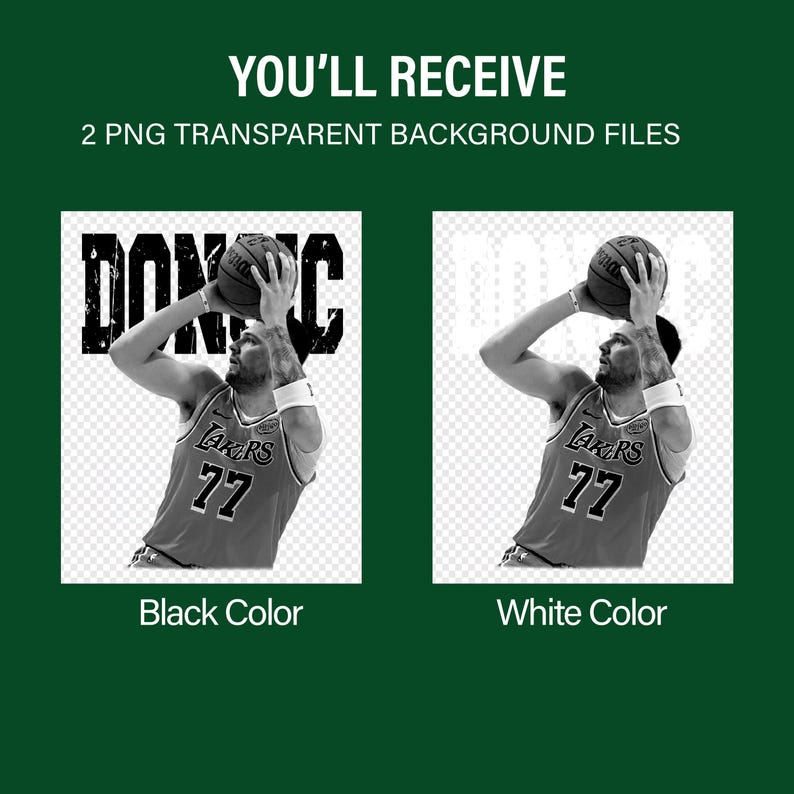 Monochrome Luka Doncic T Shirt Design, Png Digital Download, Luka ...