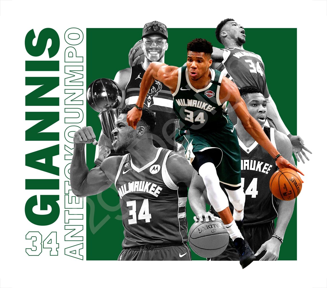 Giannis Antetokounmpo Tumbler Wrap Design: Basketball Player ...