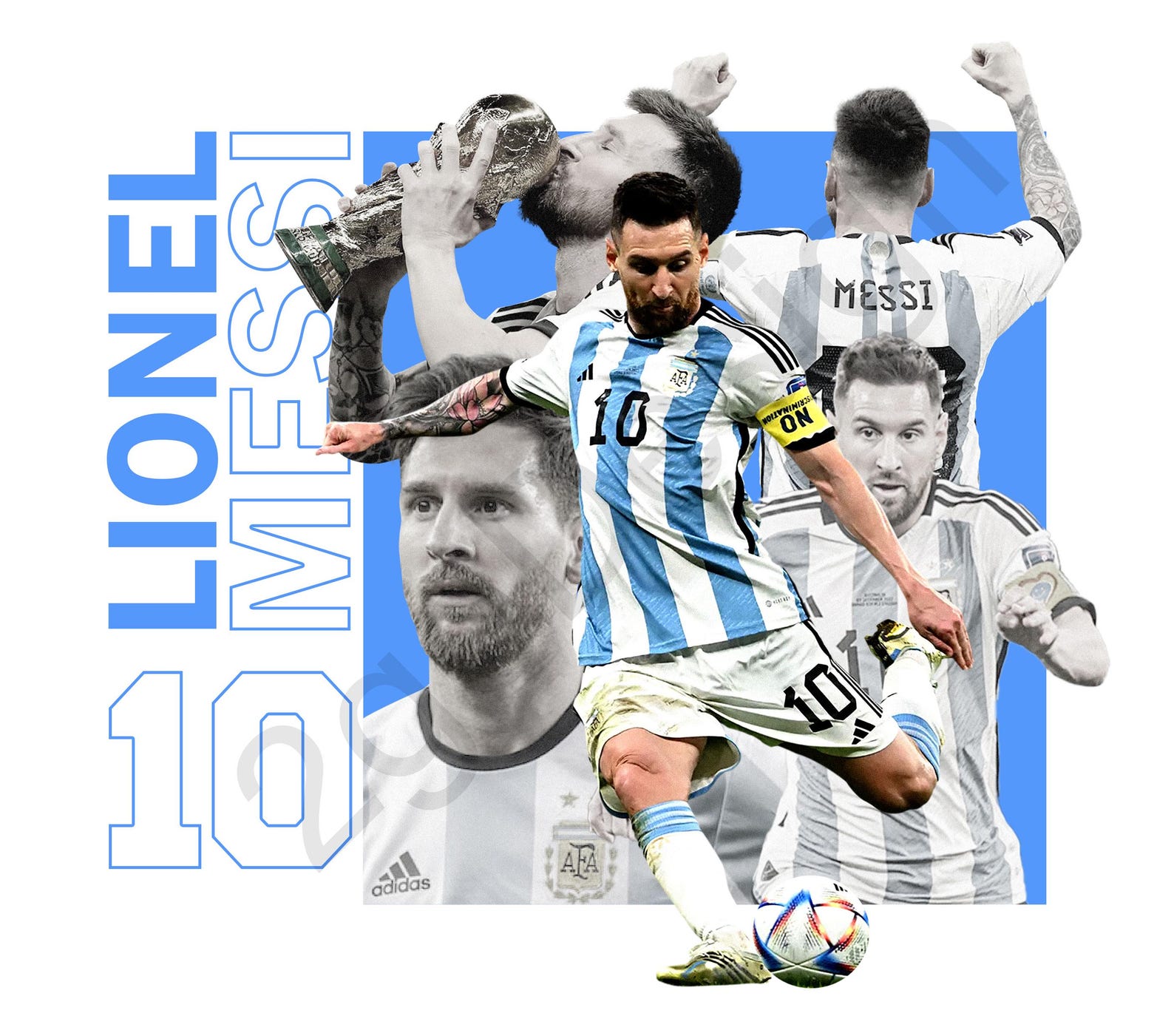 Messi Soccer Tumbler Wrap Design: 20 Oz Sublimation (PNG Digital ...