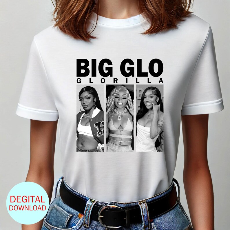 Retro 90s Glorilla Tshirt Design, PNG Digital Download, Big Glo Graphic ...