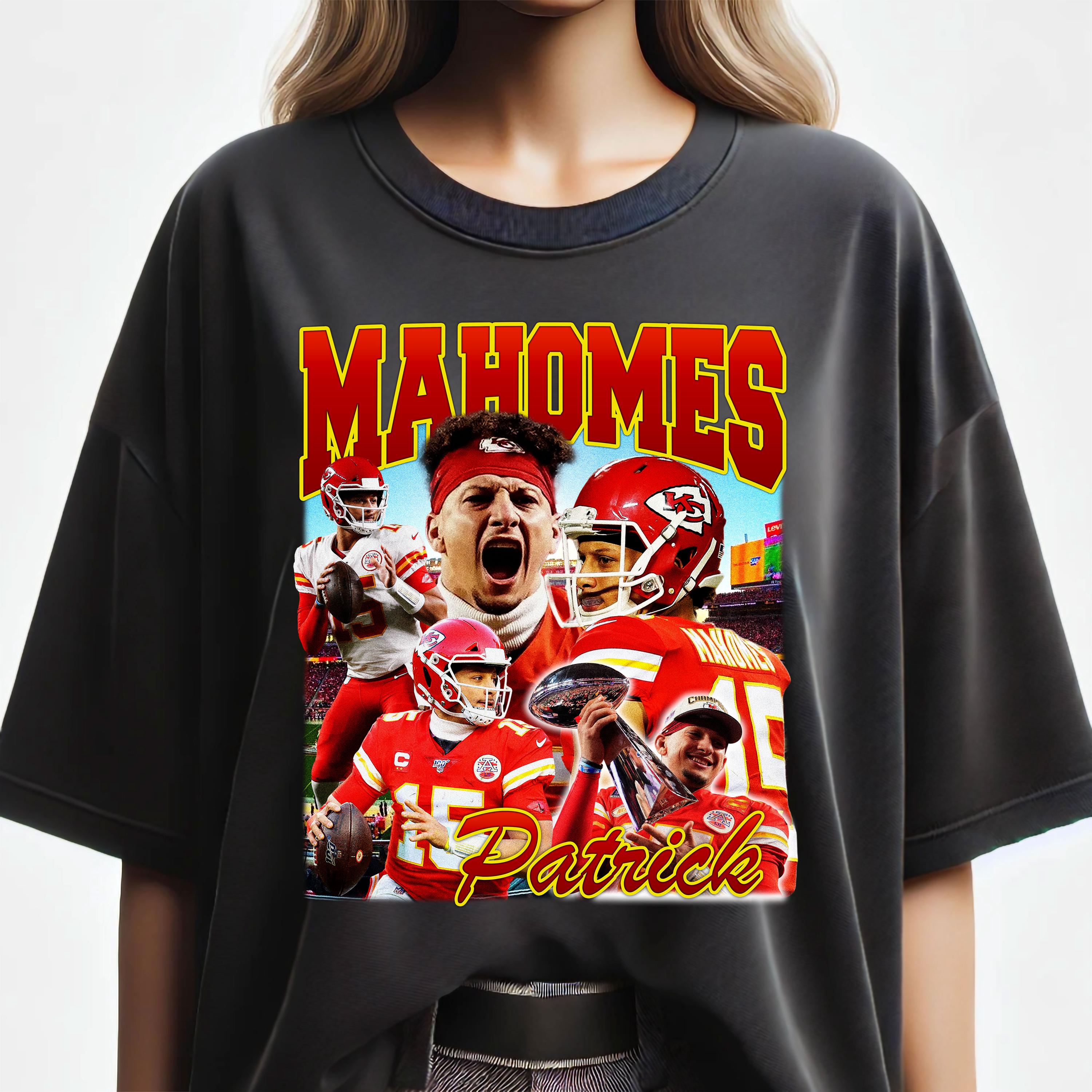 Retro Patrick Mahomes Bootleg Shirt Design: 90s Football PNG (digital ...