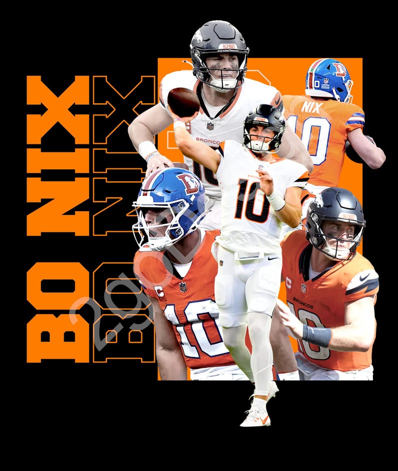 Bo Nix Streetwear PNG: Football Shirt Sublimation Design (digital ...