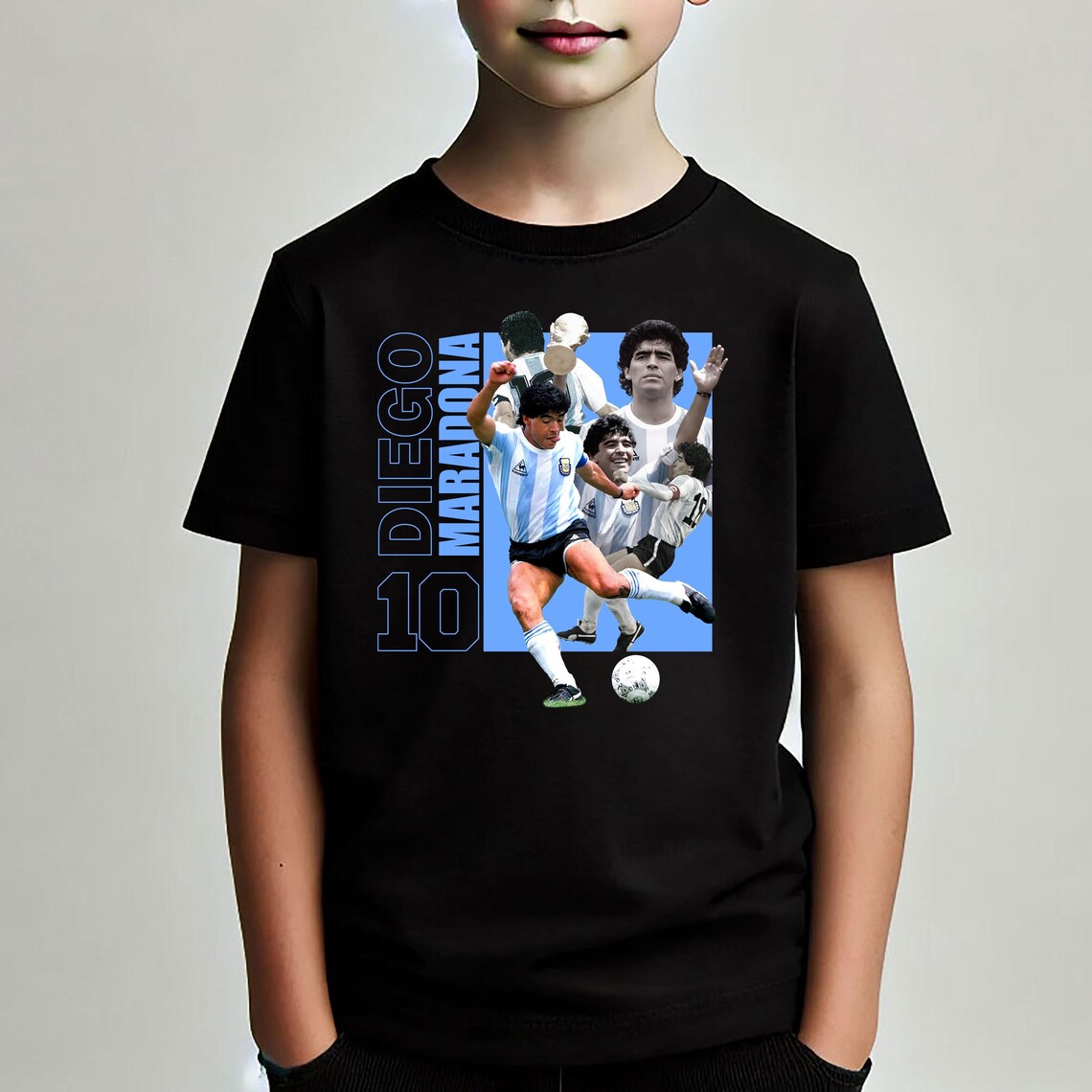 Maradona Soccer T-shirt Design: Streetwear Football Graphic (PNG ...