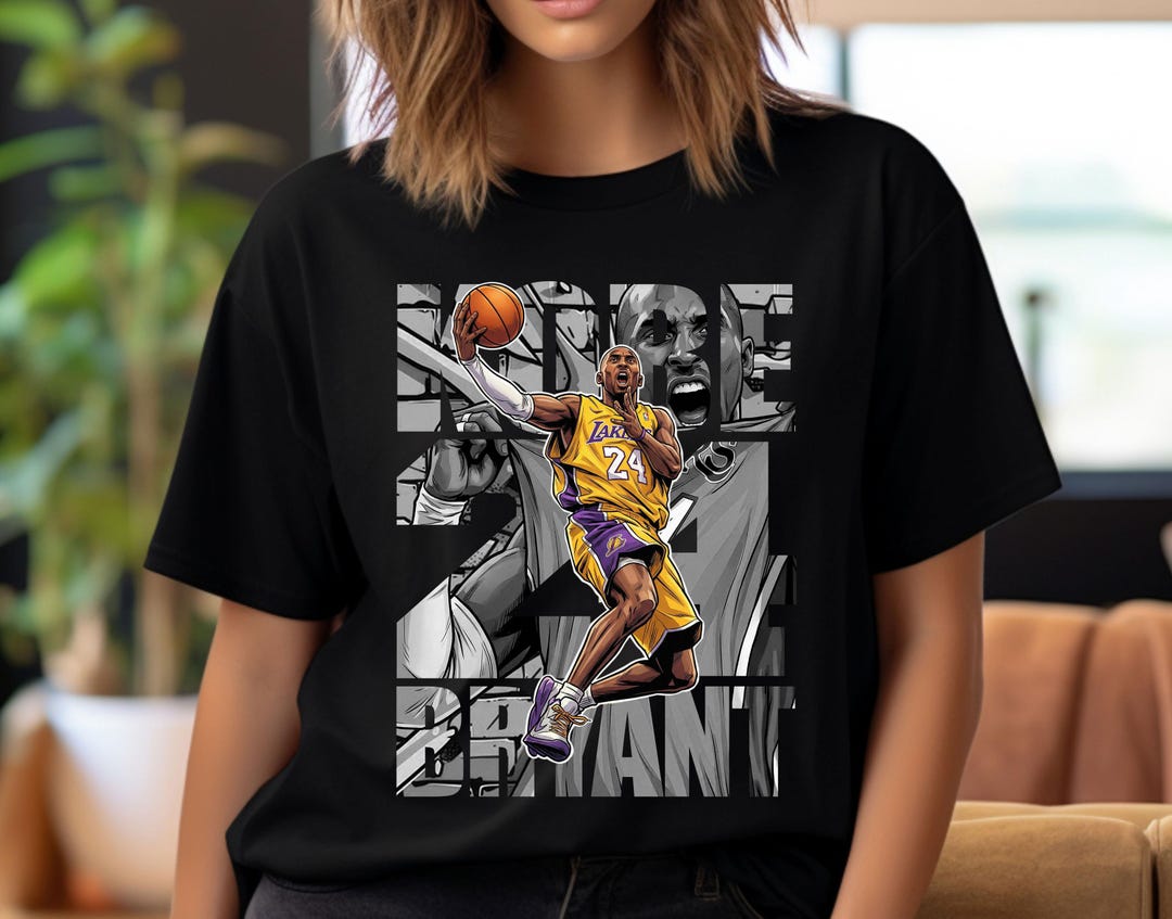 Basketball Player PNG Shirt Design: Bryant Comic T-shirt Sublimation ...