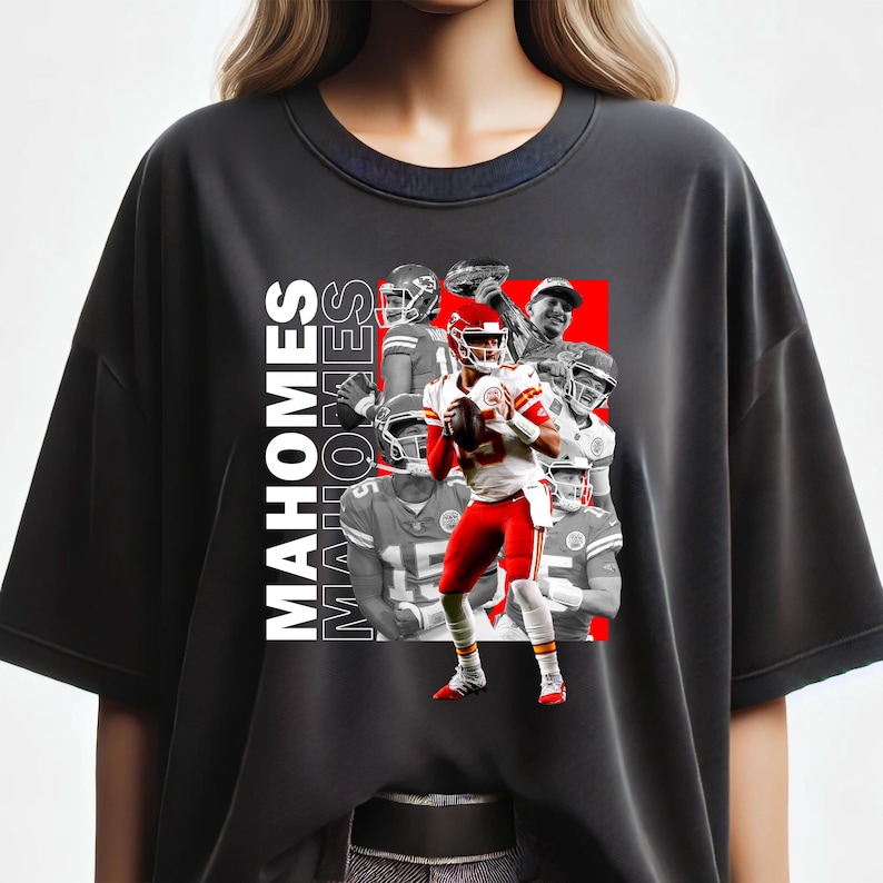 Patrick Mahomes Streetwear T-shirt Design: KC Football Sublimation PNG ...