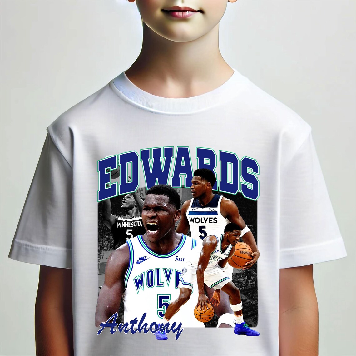 Vintage Anthony Edwards Png Digital Download, Basketball Player DTF ...