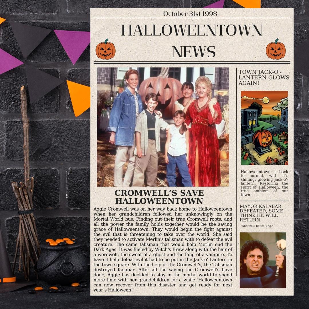 Vintage Halloween Town Newspaper Digital Print - Etsy
