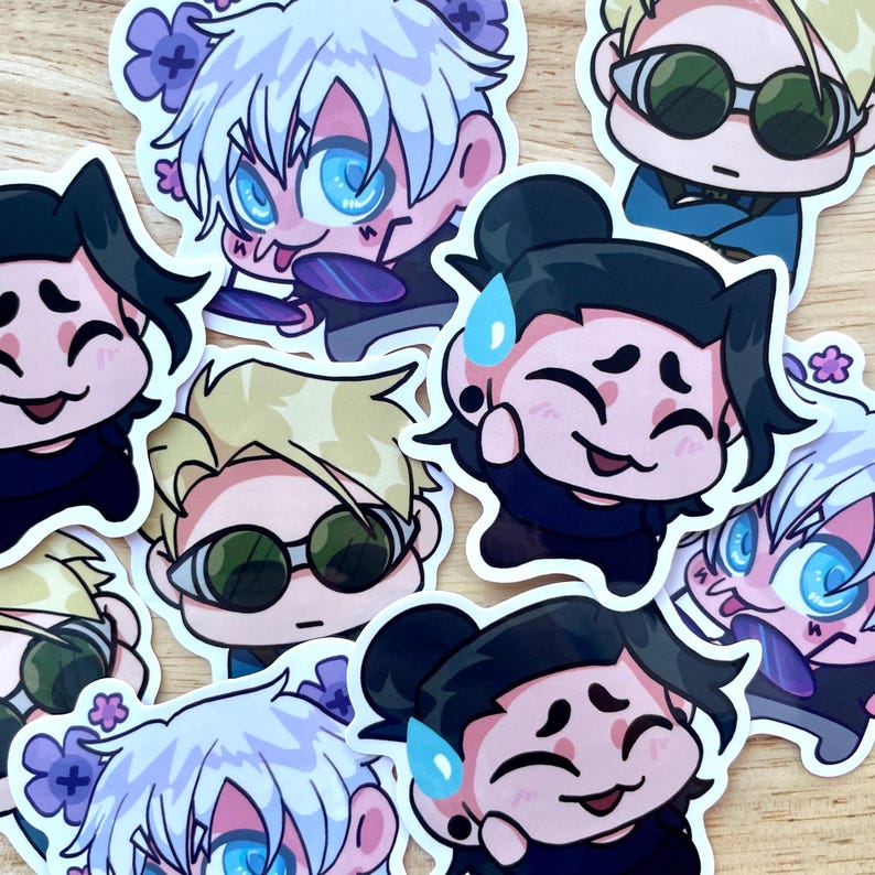 Jujutsu Kaisen Vinyl Sticker Satoru Gojo, Suguro Geto, Kento Nanami ...
