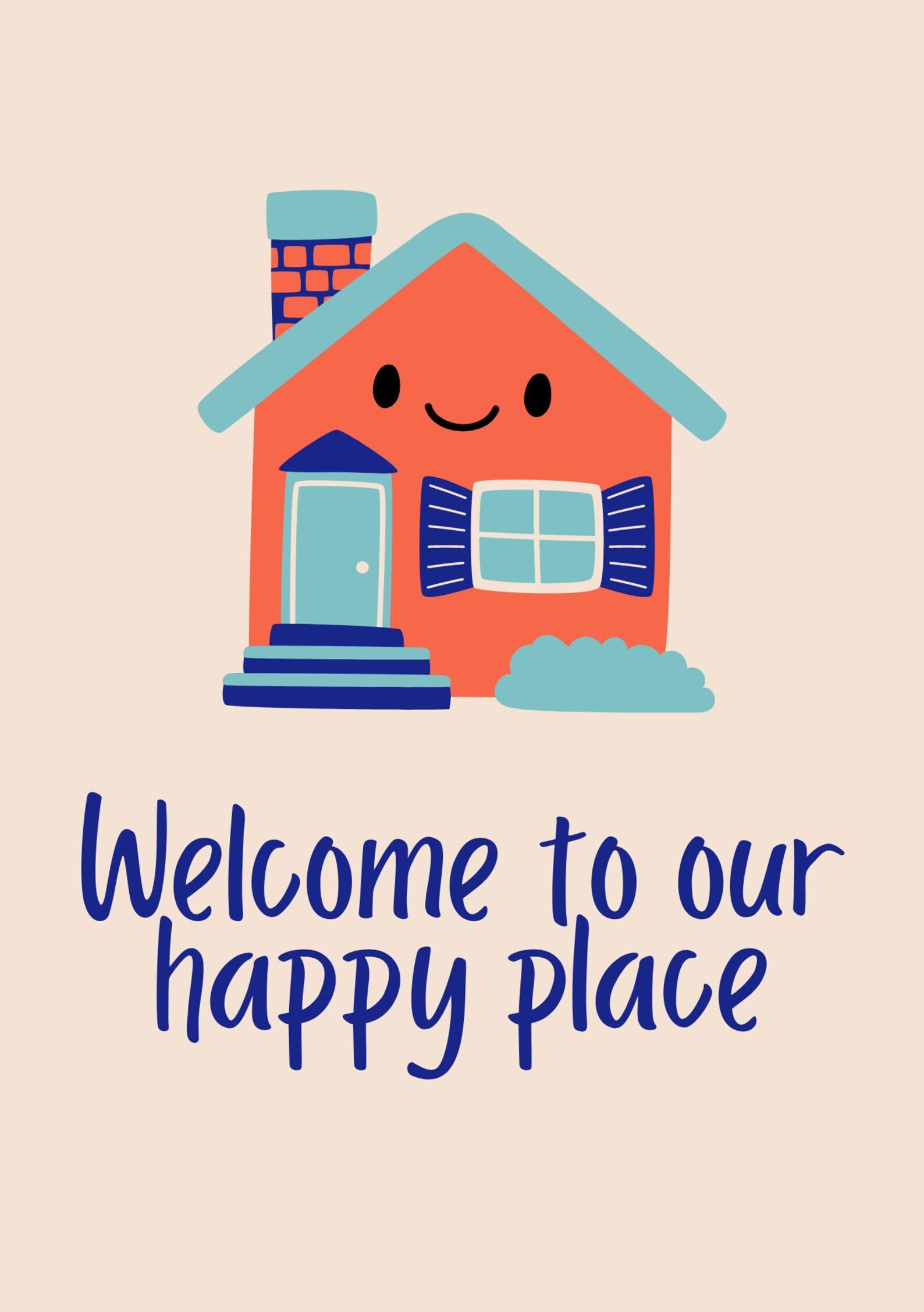 Welcome to Our Happy Place Poster Home Art, Wall Art, Interior Art ...