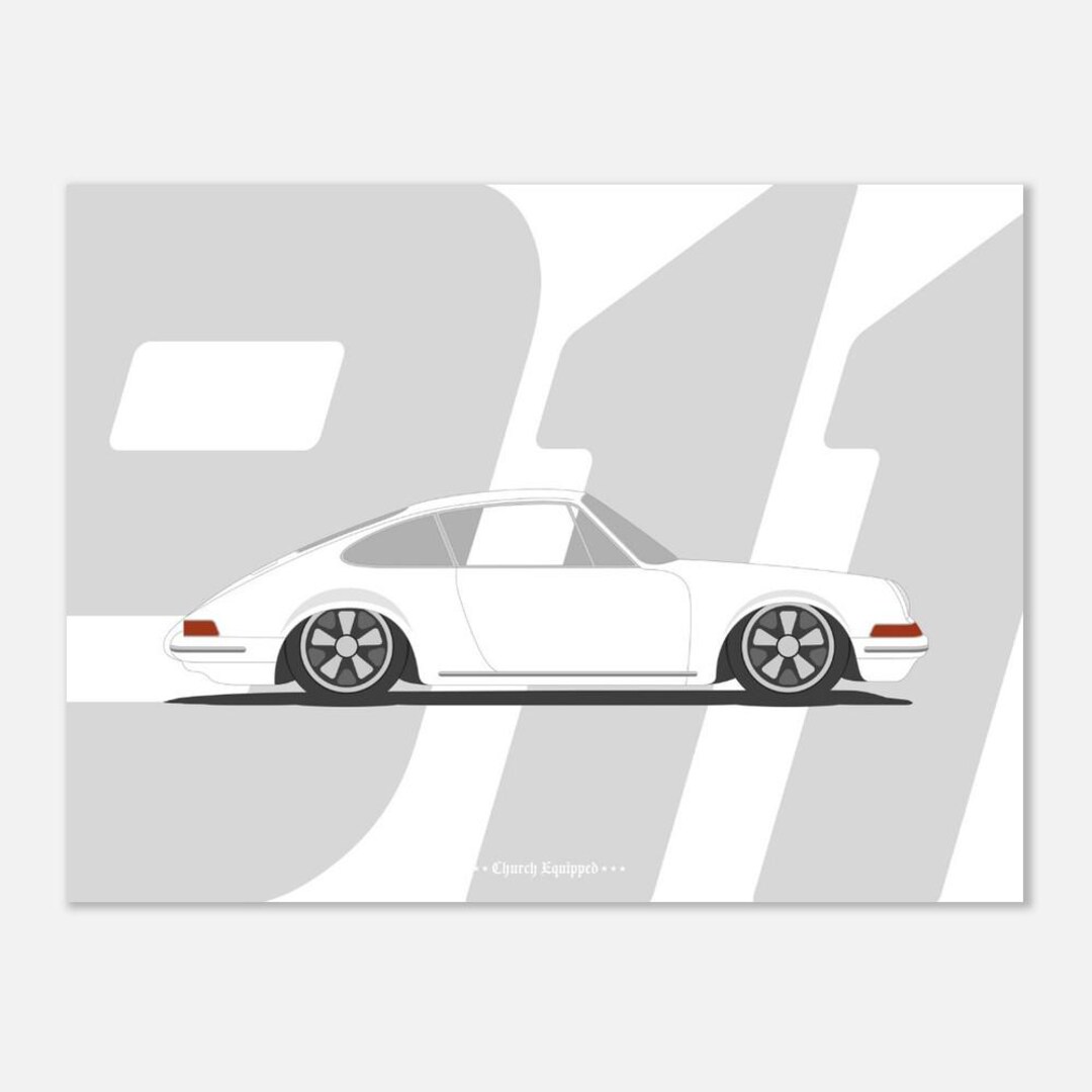 Porsche White Premium Semi-glossy Paper Poster 45x60 Cm / 18x24 - Etsy