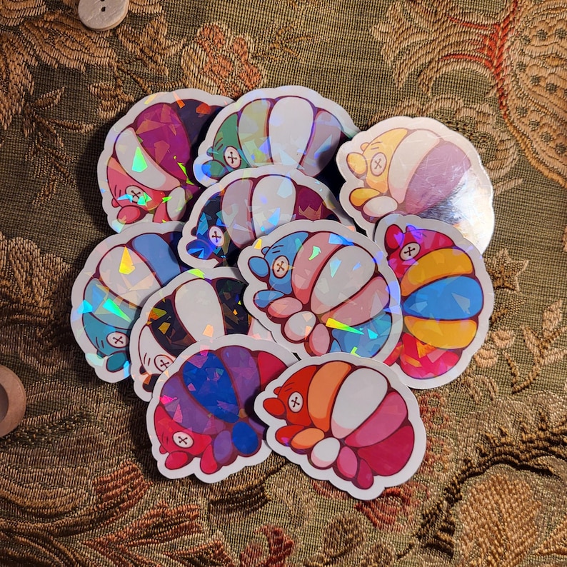 Holographic Pride Bug Nation Water Resistant, Dishwasher Safe, Bug Lover Gift, Original Art Pill ...