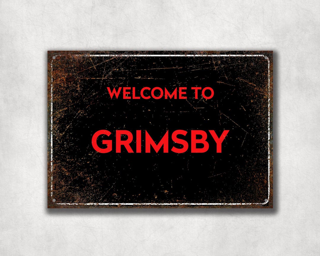Grimsby Welcome Sign: Retro Metal Wall Art for Man Cave - Etsy