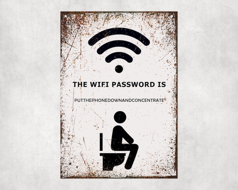 Funny Metal Signs | WIFI Password | Man Cave | Garden | Shed | Wall ...
