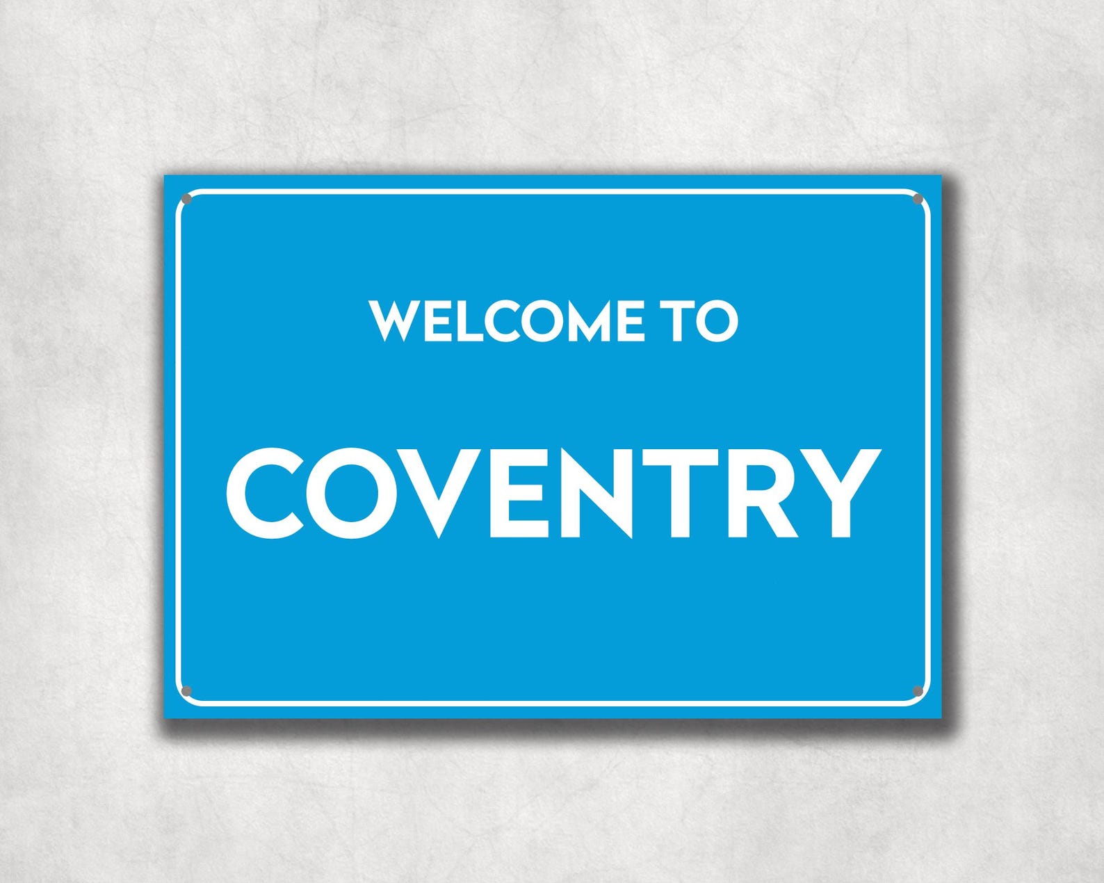Coventry | Welcome to Sign | Metal Wall Sign | Retro | Vintage | Man ...