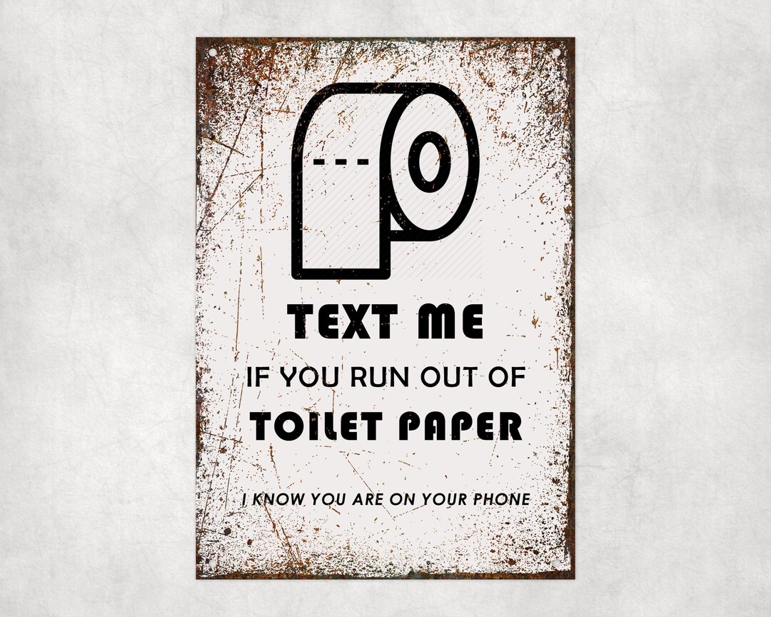 Funny Metal Signs | Run Out of Paper | Man Cave | Garden | Shed | Wall ...