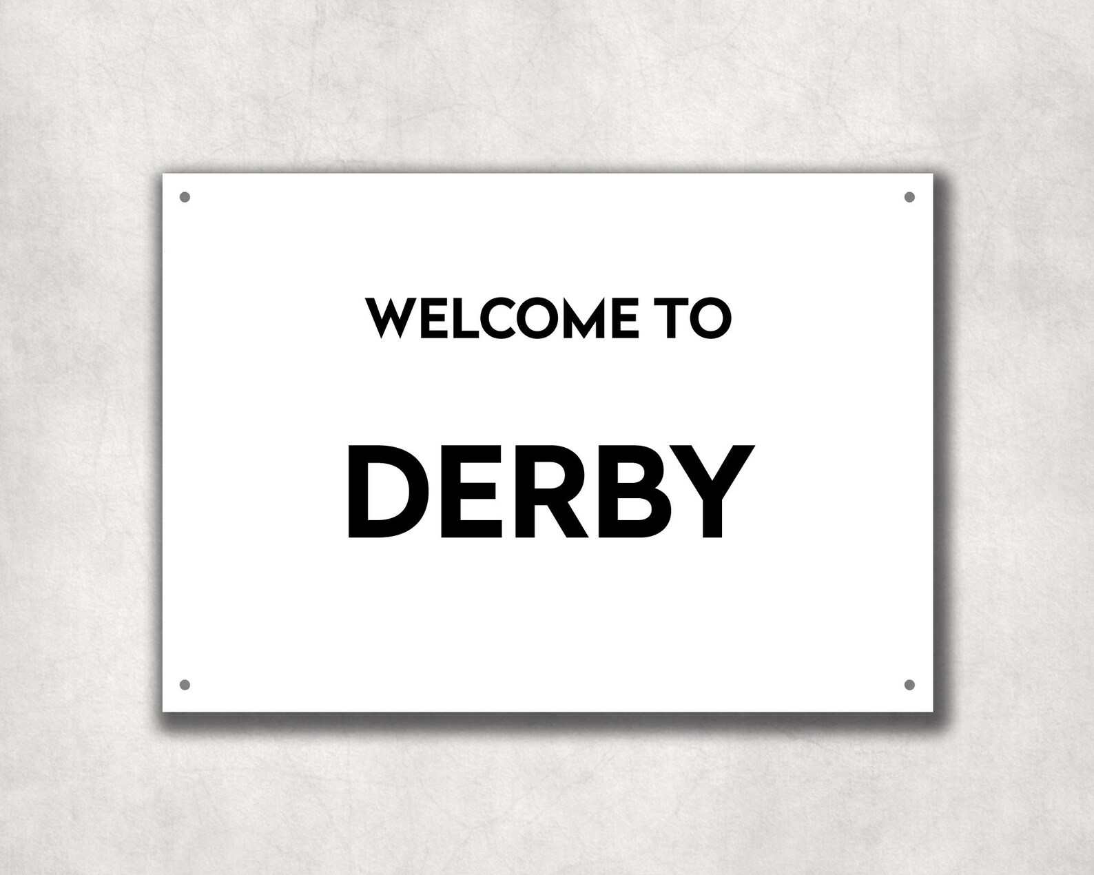 Derby | Welcome to Sign | Metal Wall Sign | Retro | Vintage | Man Cave ...