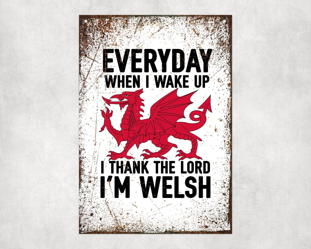 Thank the Lord I'm Welsh Sign | Aluminium Printed Metal Street Sign ...