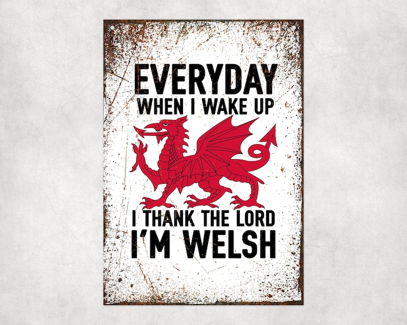 Thank the Lord I'm Welsh Sign | Aluminium Printed Metal Street Sign ...