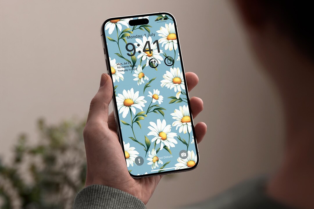 4K Mobile Home Screen Daisy Garden Wallpaper for iPhone and Android ...