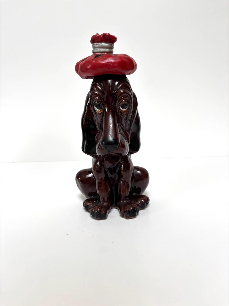 Vintage Enesco Booze Hound Sad Hound Dog Decanter Barware - Etsy