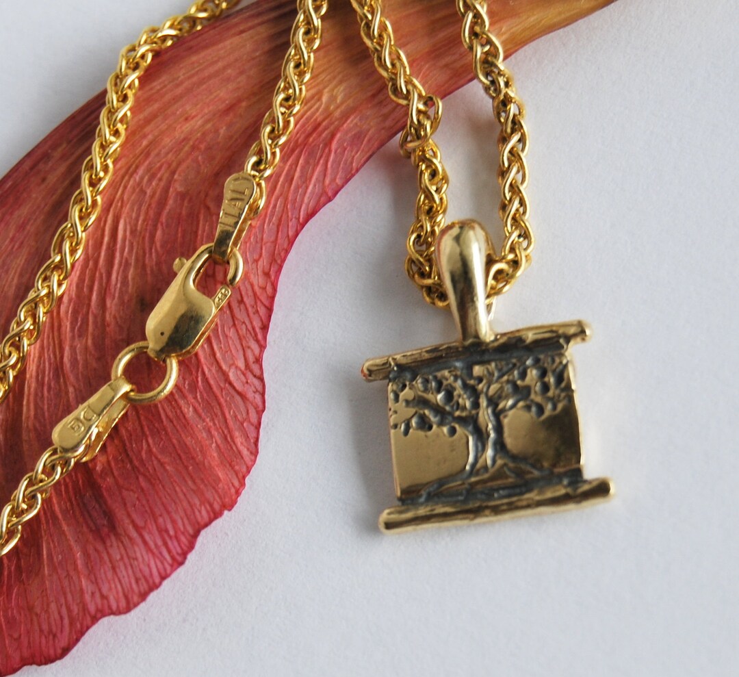 Gold Tree of Life Pendant / 14k Tree Necklace / Pendant and Chain ...