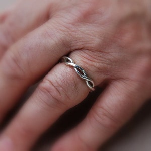 Infinity Wedding Band / Wedding Band Mans / Twisted Rope 14K / White ...