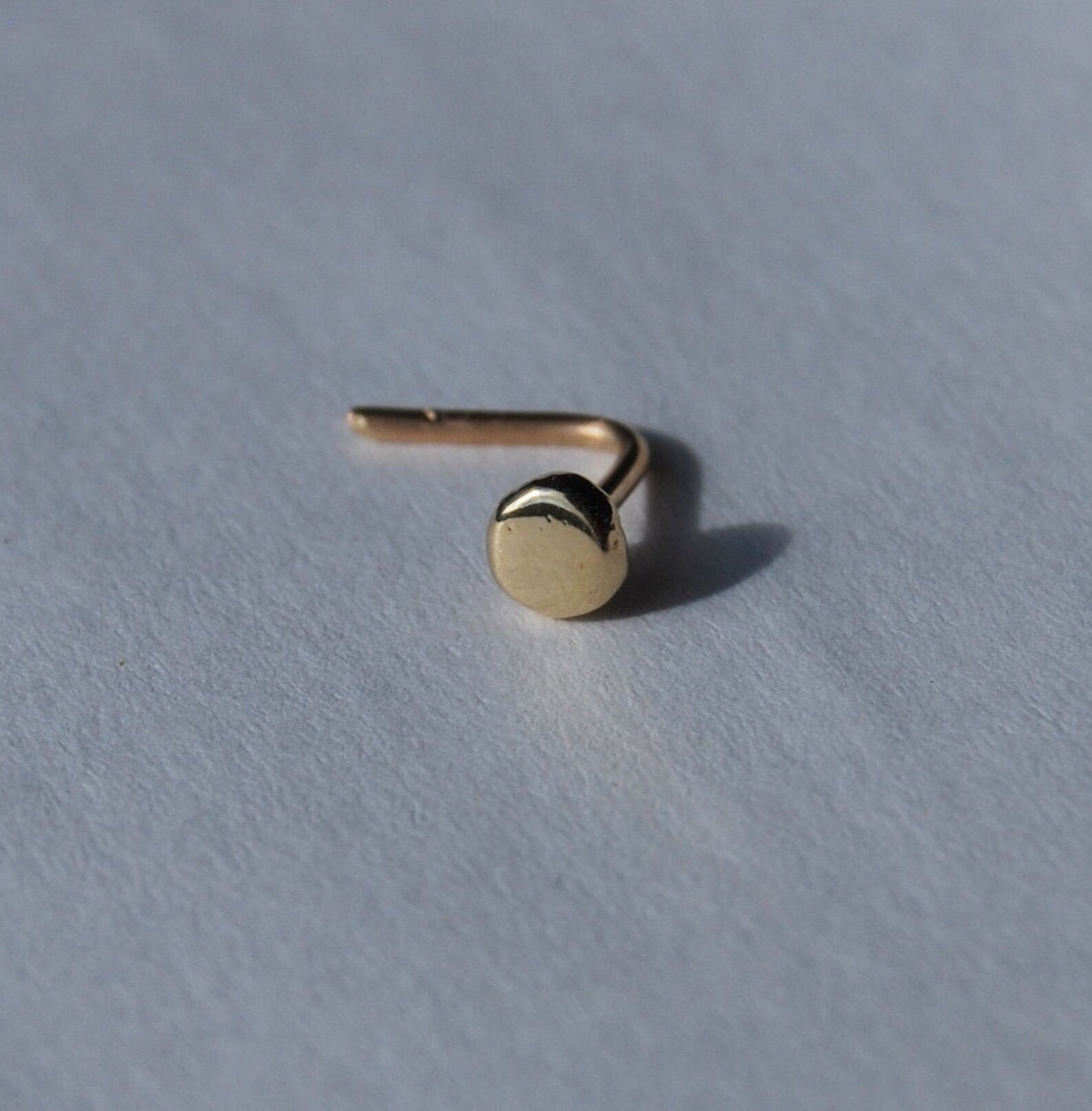 Flat Nose Stud / Gold Nose Stud / 3mm Nose Stud / Gold Tragus - Etsy