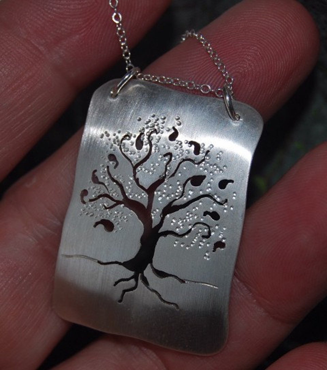 Tree of Life Pendent Hand Cut Sterling Design Nature Theme Family Tree ...