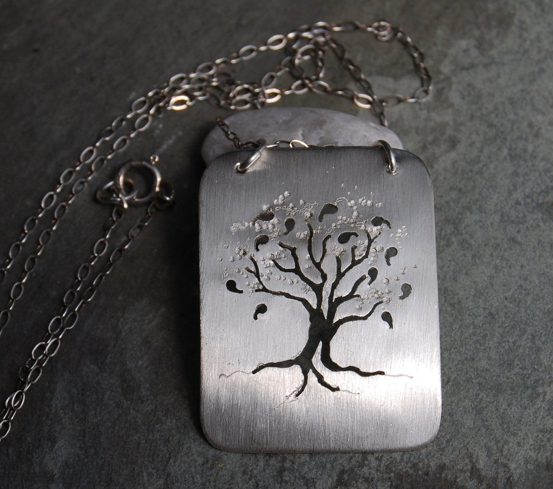 Tree of Life Pendent Hand Cut Sterling Design Nature Theme Family Tree ...