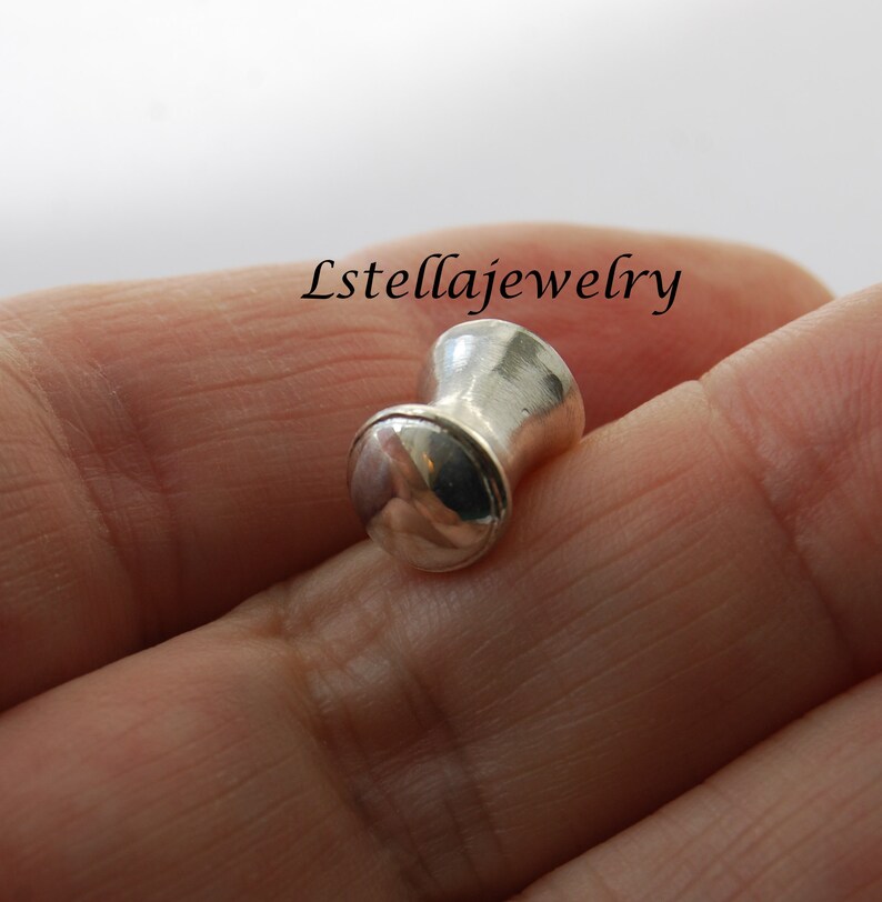 2 Gauge Ear Plug / 2 Gauge Silver / Sterling Ear Plugs / | Etsy